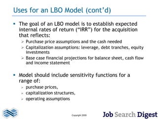 LBO Training Summary | PDF