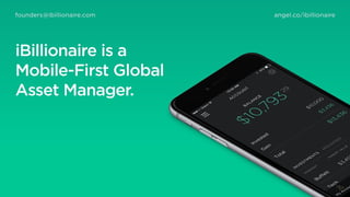 Ibillionaire Api Pitch Deck | PPT