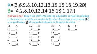 SIMBOLOGÍA EN LOS CONJUNTOS, PERTENECE, NO PERTENECE.pptx