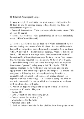 IB Internal Assessment Guide1. Your overall IB mark (the one s.docx