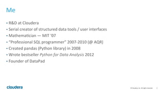 Ibis: Scaling Python Analytics on Hadoop and Impala | PPT