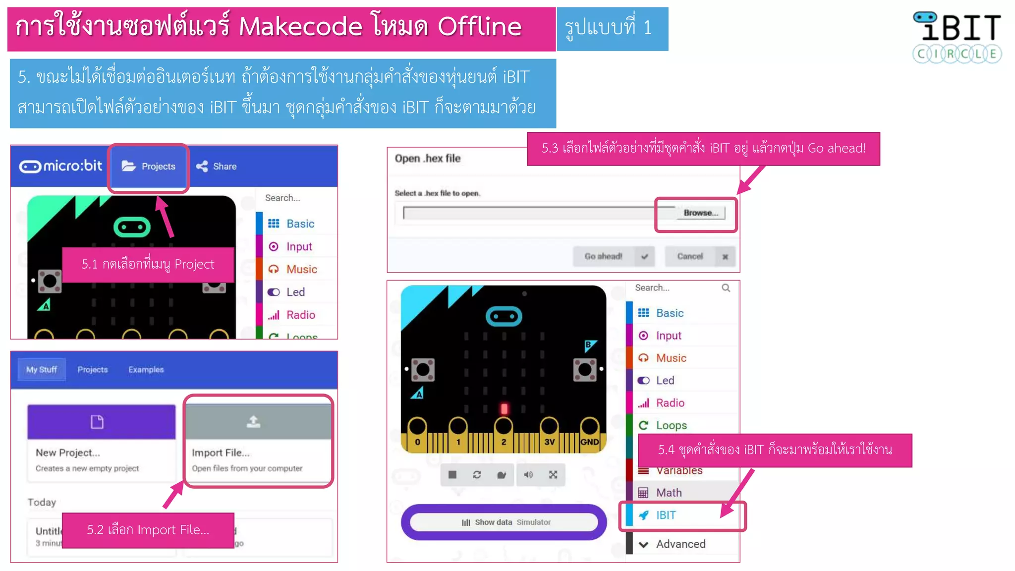iBIT CIRCLE Programming Robot with microbit | PPTX