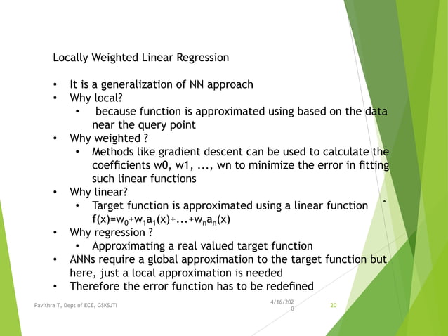 Instance Based Learning in Machine Learning | PPT | Computing ...