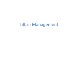 IBL and Skills Development | PPT