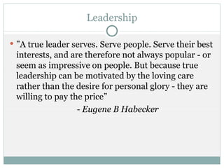 Intention based leadership | PPT
