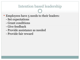 Intention based leadership | PPT