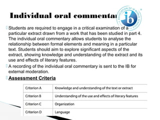 IB Language and Literature outline 2015 | PPT