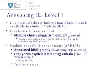 Assessing Information Literacy | PPT