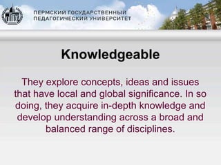 IB Learner Profile | POT