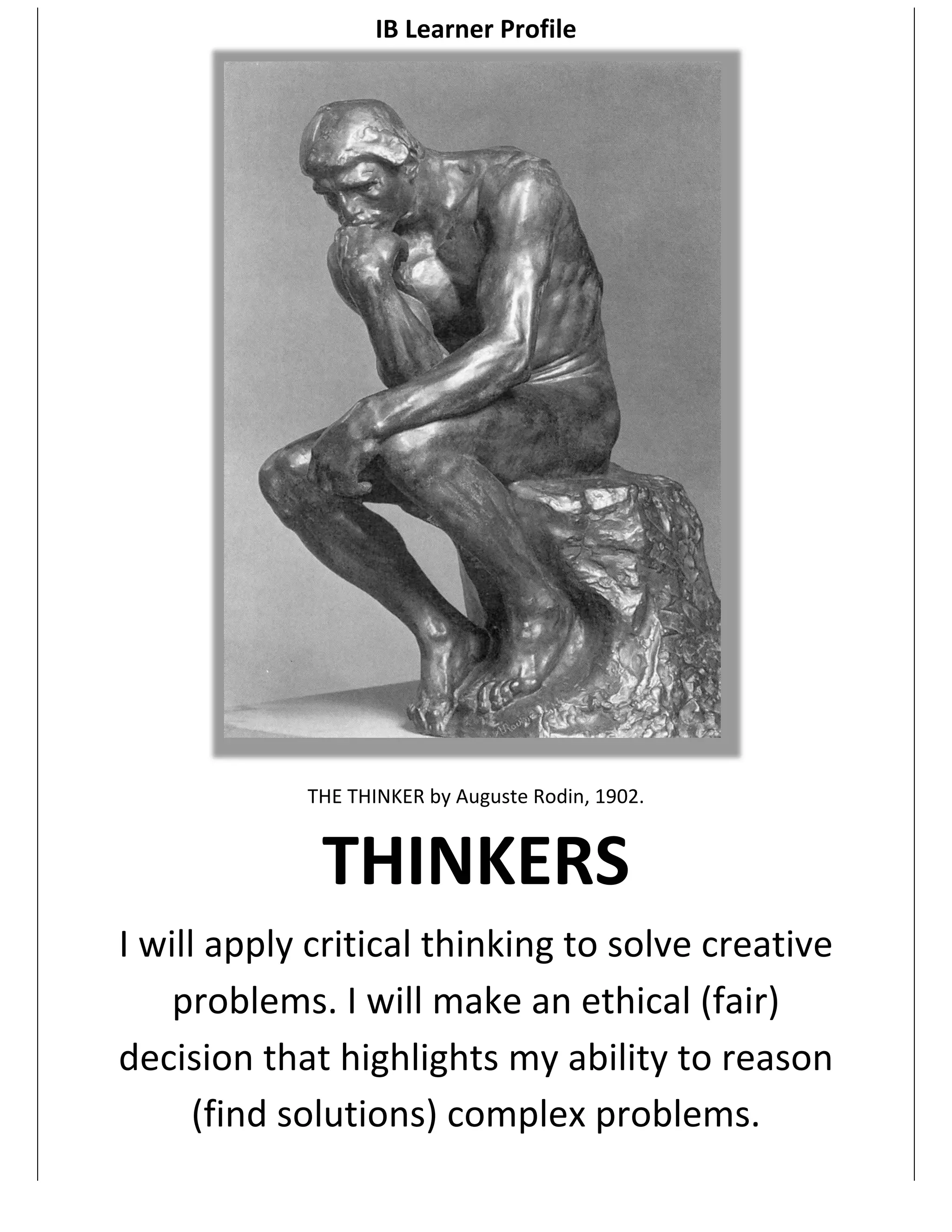 Ib learner profile1 | PDF