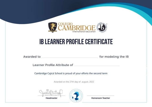 IB LEARNER PROFILE CERTIFICATE TRIM II.pptx