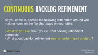Continuous backlog refinement mha 2017 | PDF | Technology & Computing