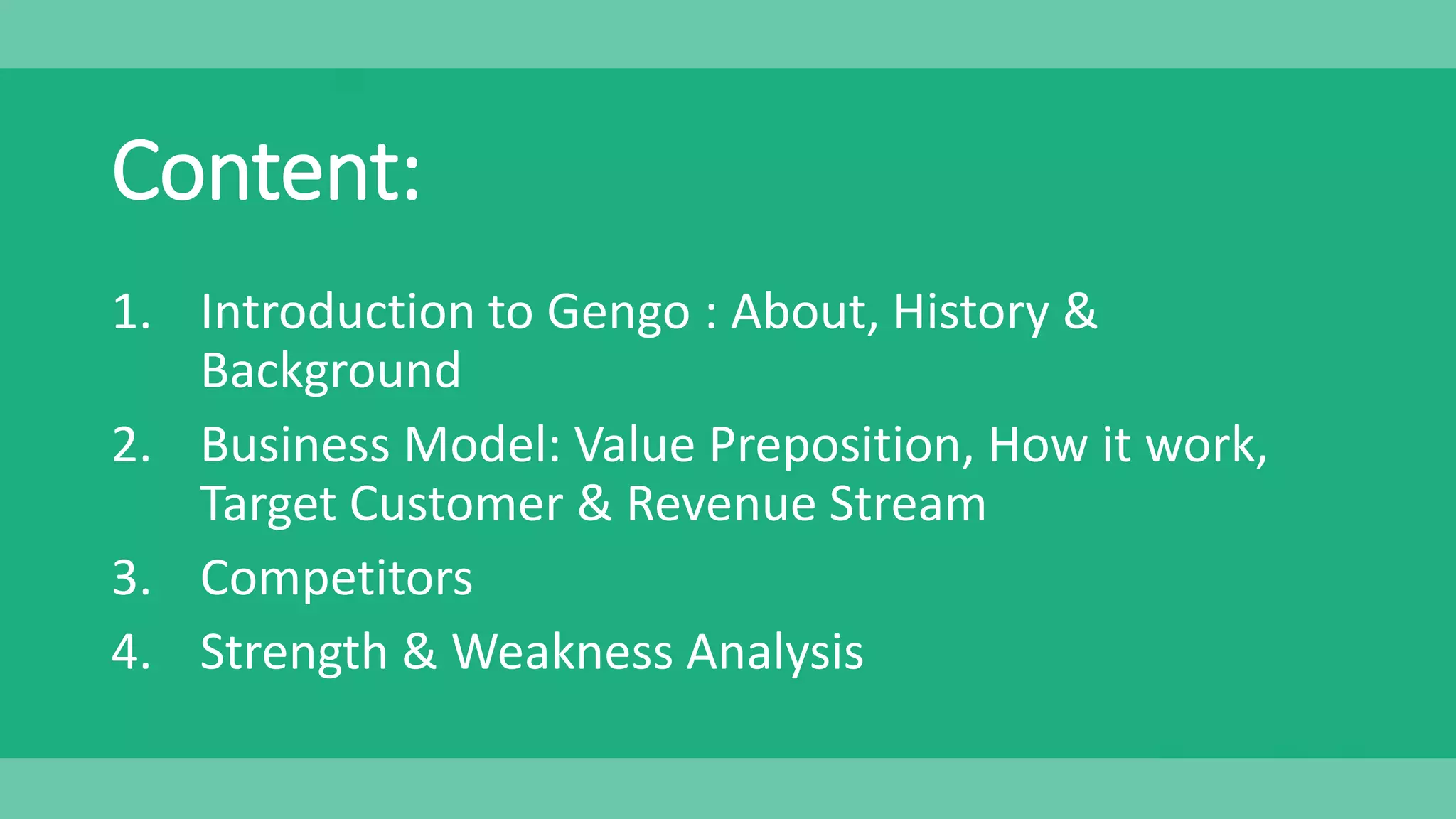 Case Study on Gengo business Model | PPTX