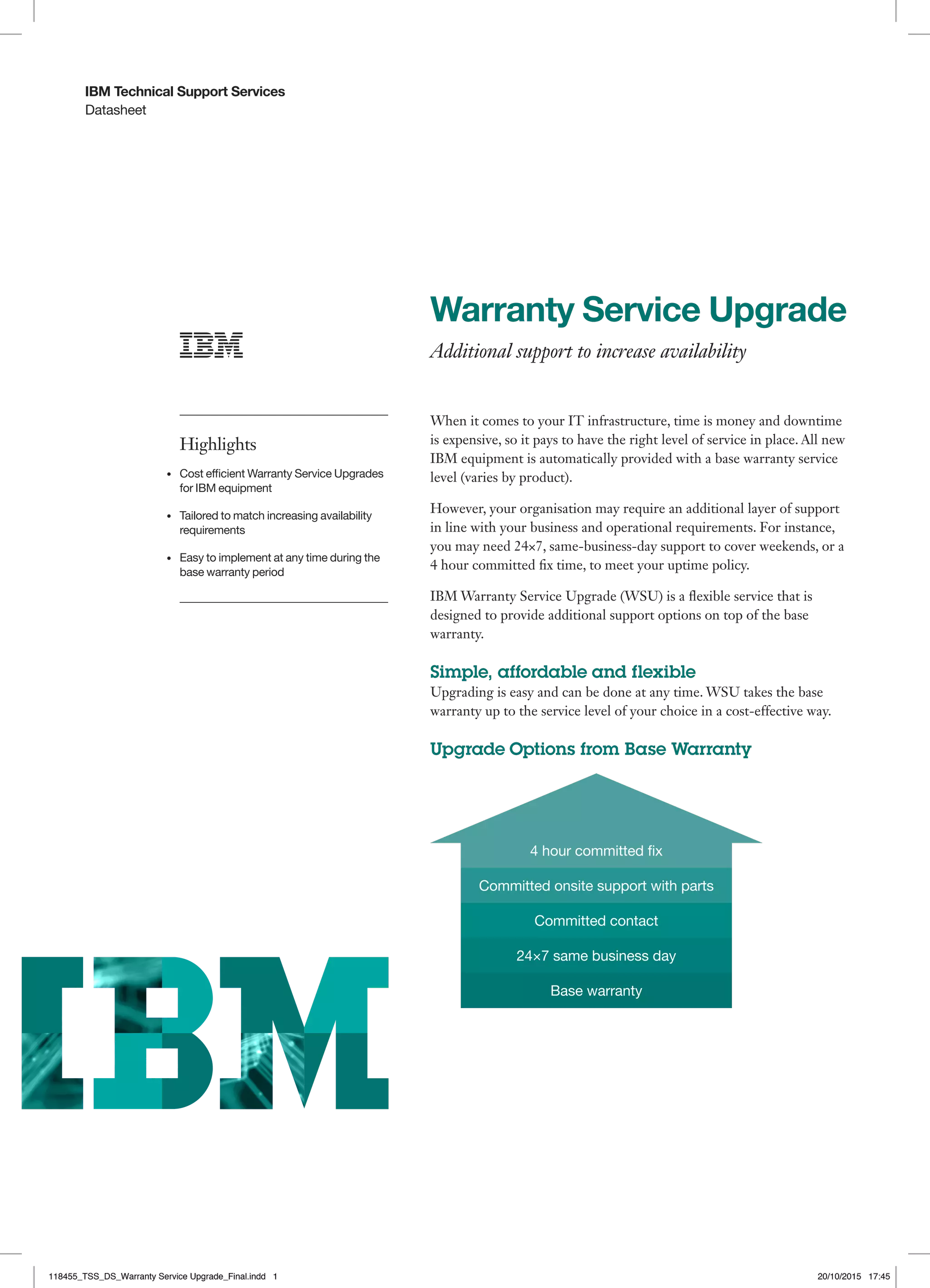 IBM - Warranty service upgrade | PDF