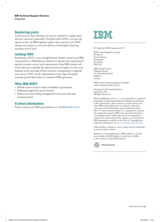 IBM - Warranty service upgrade | PDF