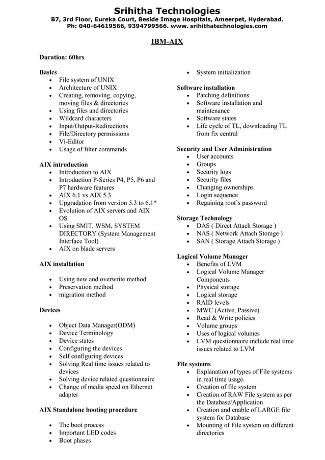 IBM-AIX Online Training | DOC