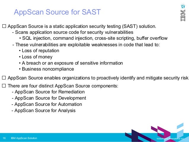 Ibm Appscan The Total Software Security Solution