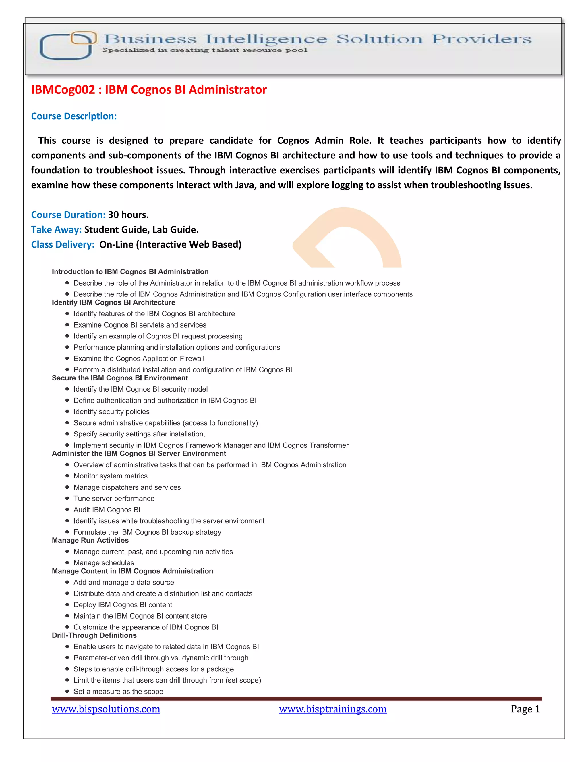 Ibm cognos-administration | PDF