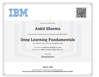 IBM - Deep learning fundamentals | PPT
