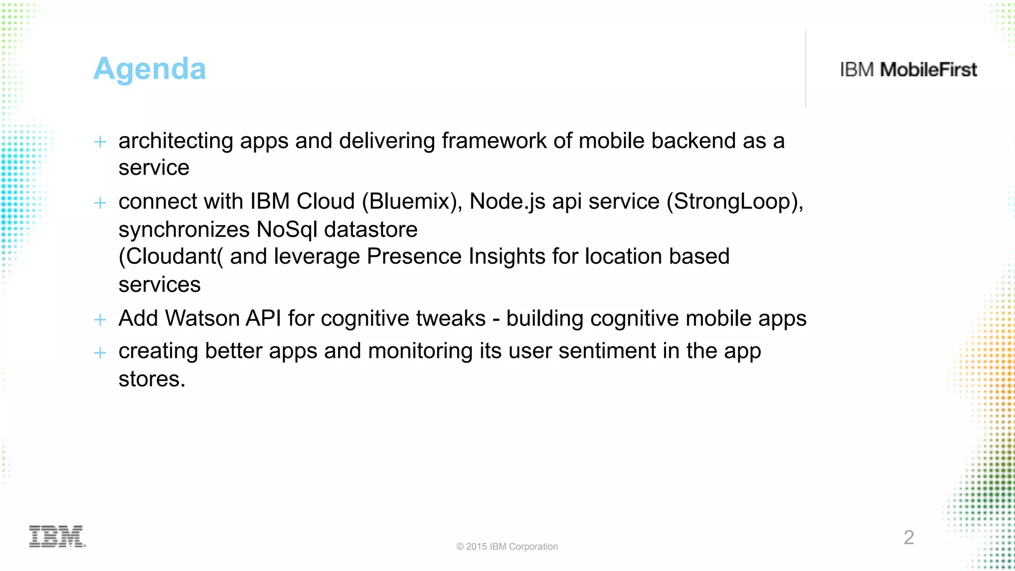Unlocking the universe of microservices for next gen cognitive apps | PPT