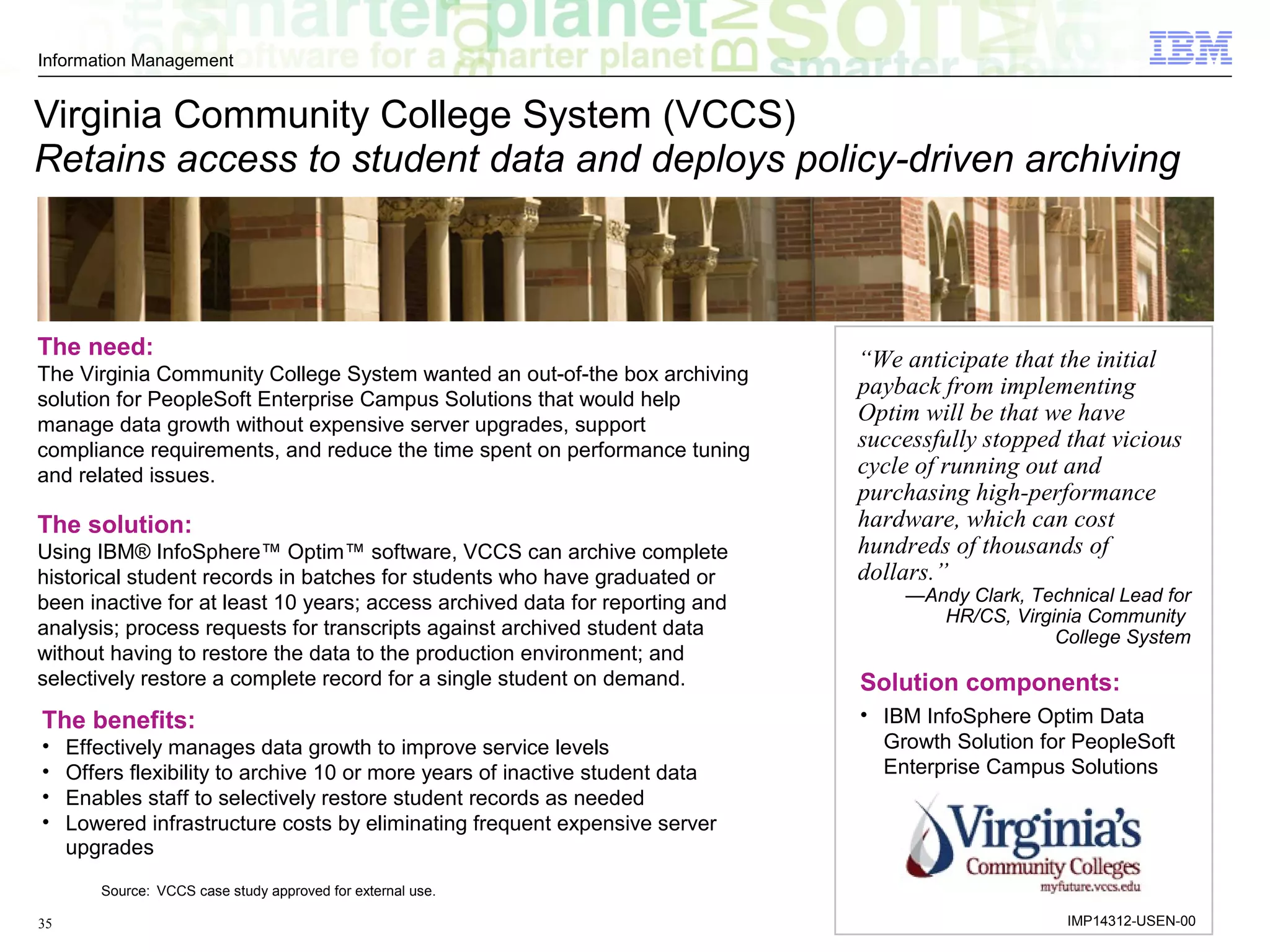 IBM InfoSphere Optim Solutions - Highlights | PPT