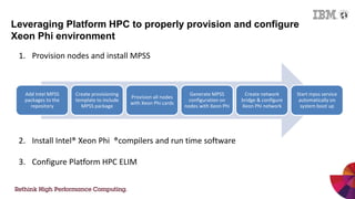 Deploying and Managing HPC Clusters with IBM Platform and Intel Xeon ...