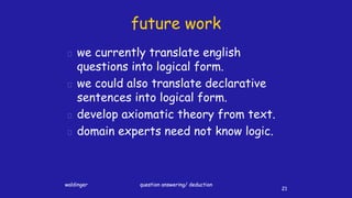 Natural Language Access to Data via Deduction | PDF | Databases | Computer Software and Applications