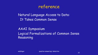 Natural Language Access to Data via Deduction | PDF | Databases | Computer Software and Applications