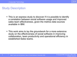 Sales Teams And Value Of Social Software (IBM) | PPT