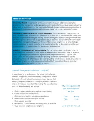 IBM Smarter Work Innovation Jam Report 2009 | PDF