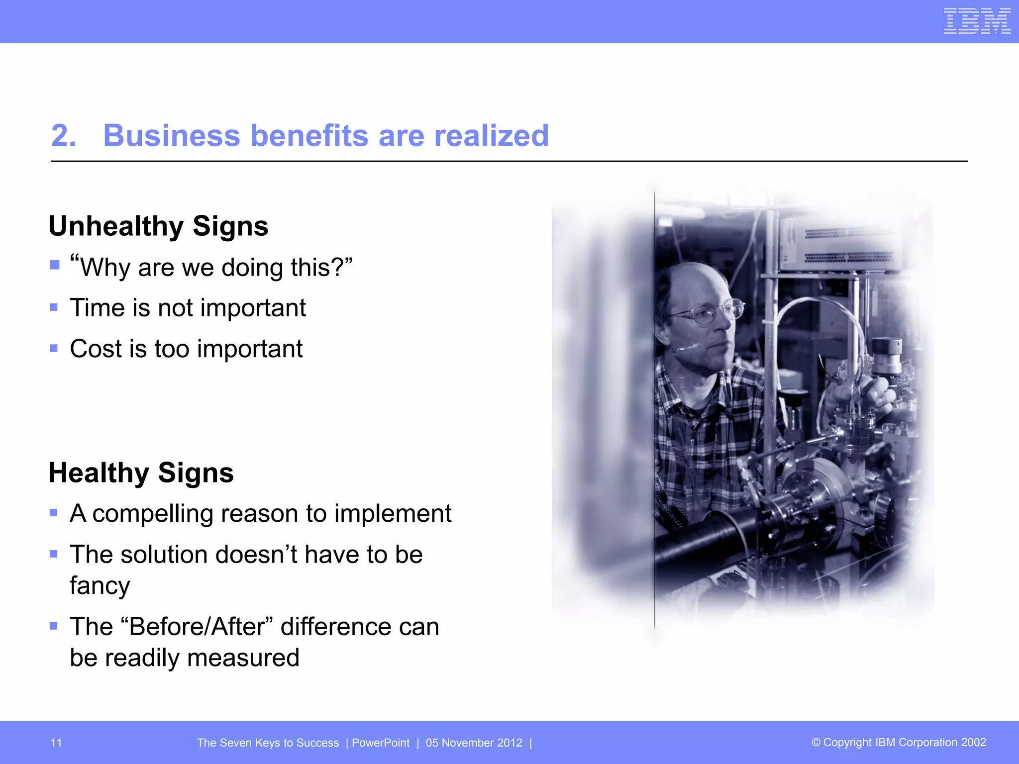 IBM - The 7 Keys to Success - MoMoDar | PDF