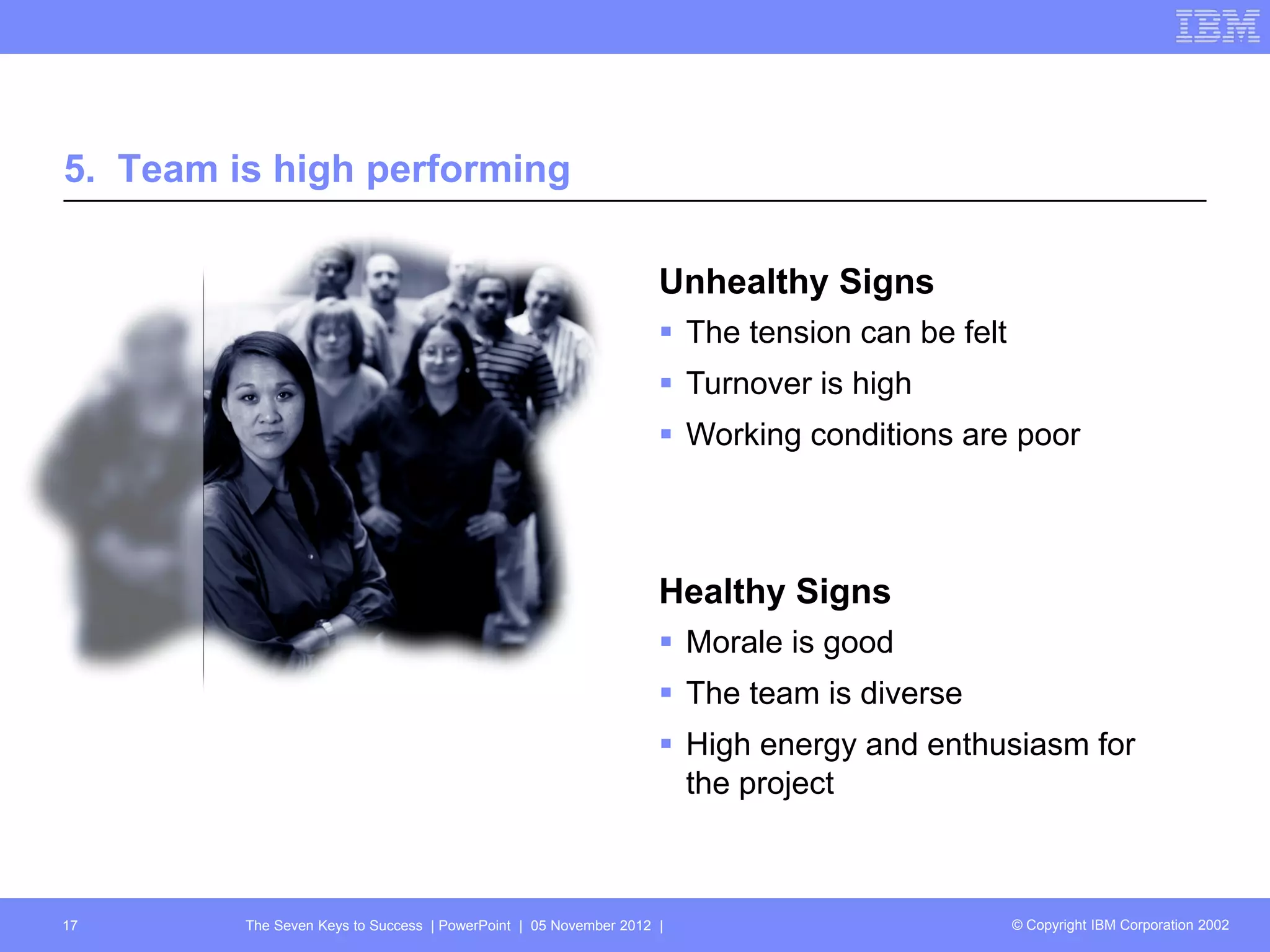 IBM - The 7 Keys to Success - MoMoDar | PDF