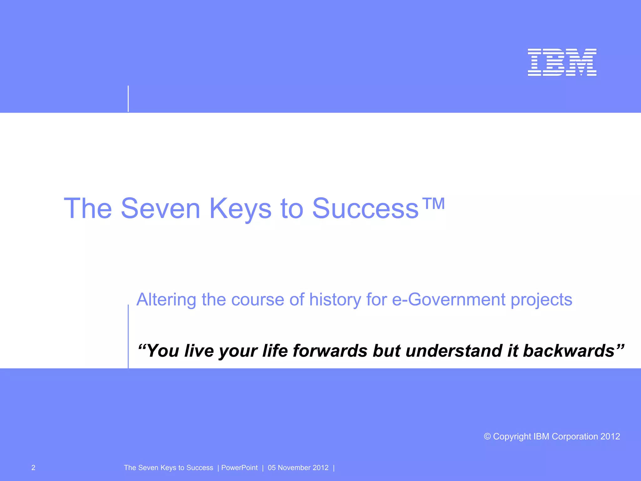 IBM - The 7 Keys to Success - MoMoDar | PDF
