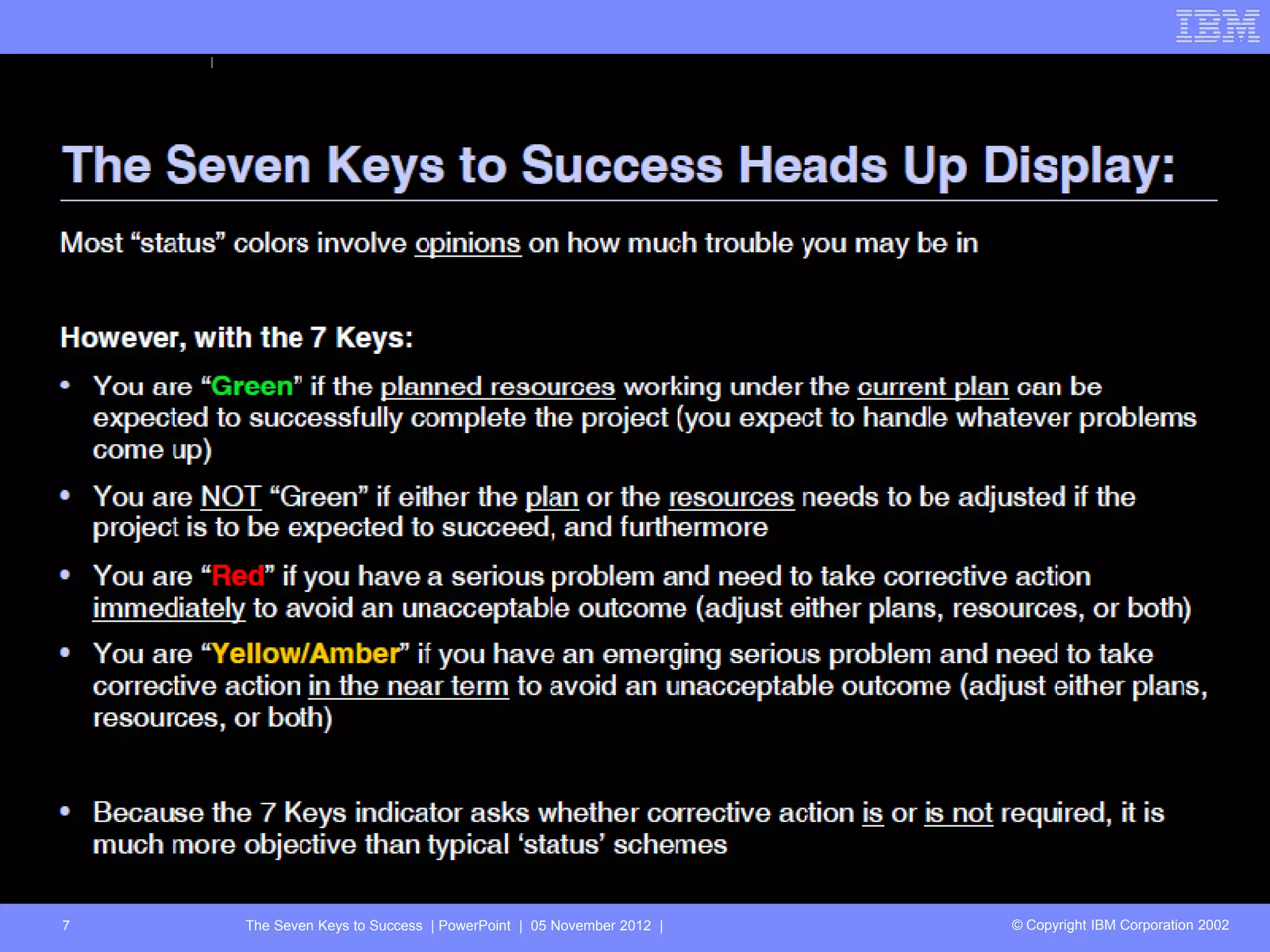 IBM - The 7 Keys to Success - MoMoDar | PDF