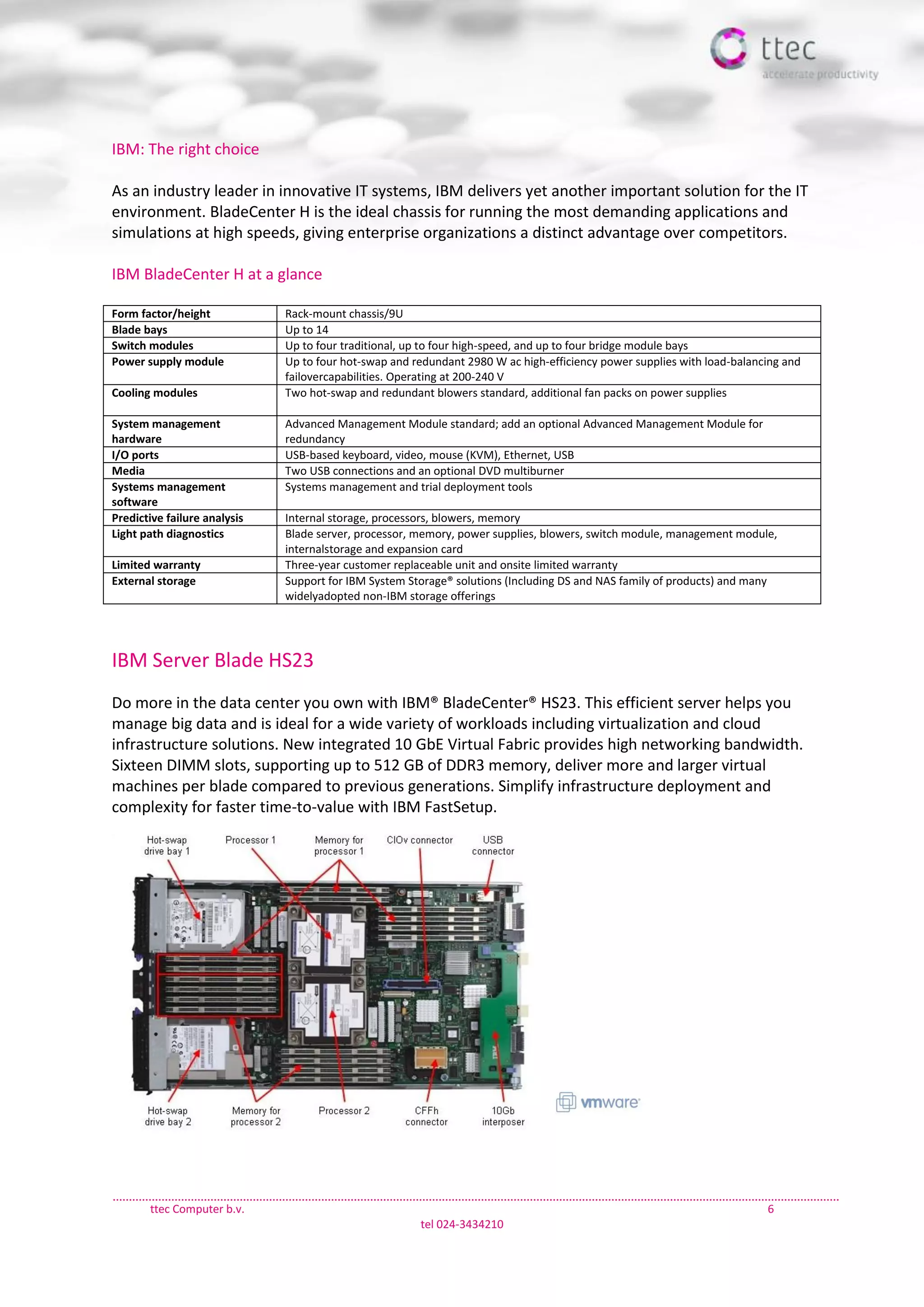 Vmware certified IBM Servers | PDF
