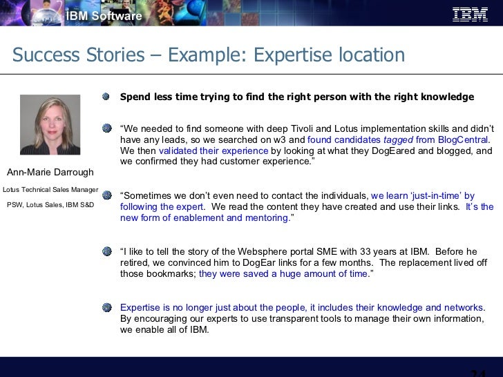 Success Stories – Example: Expertise