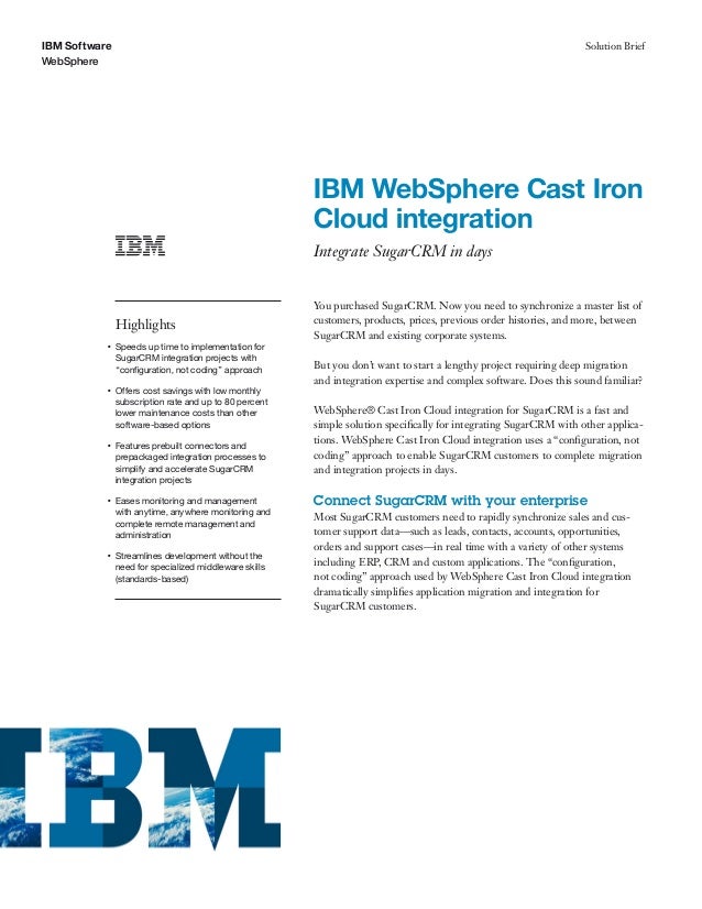 Solution Brief Ibm Websphere Cast Iron Cloud Integration Integrate…