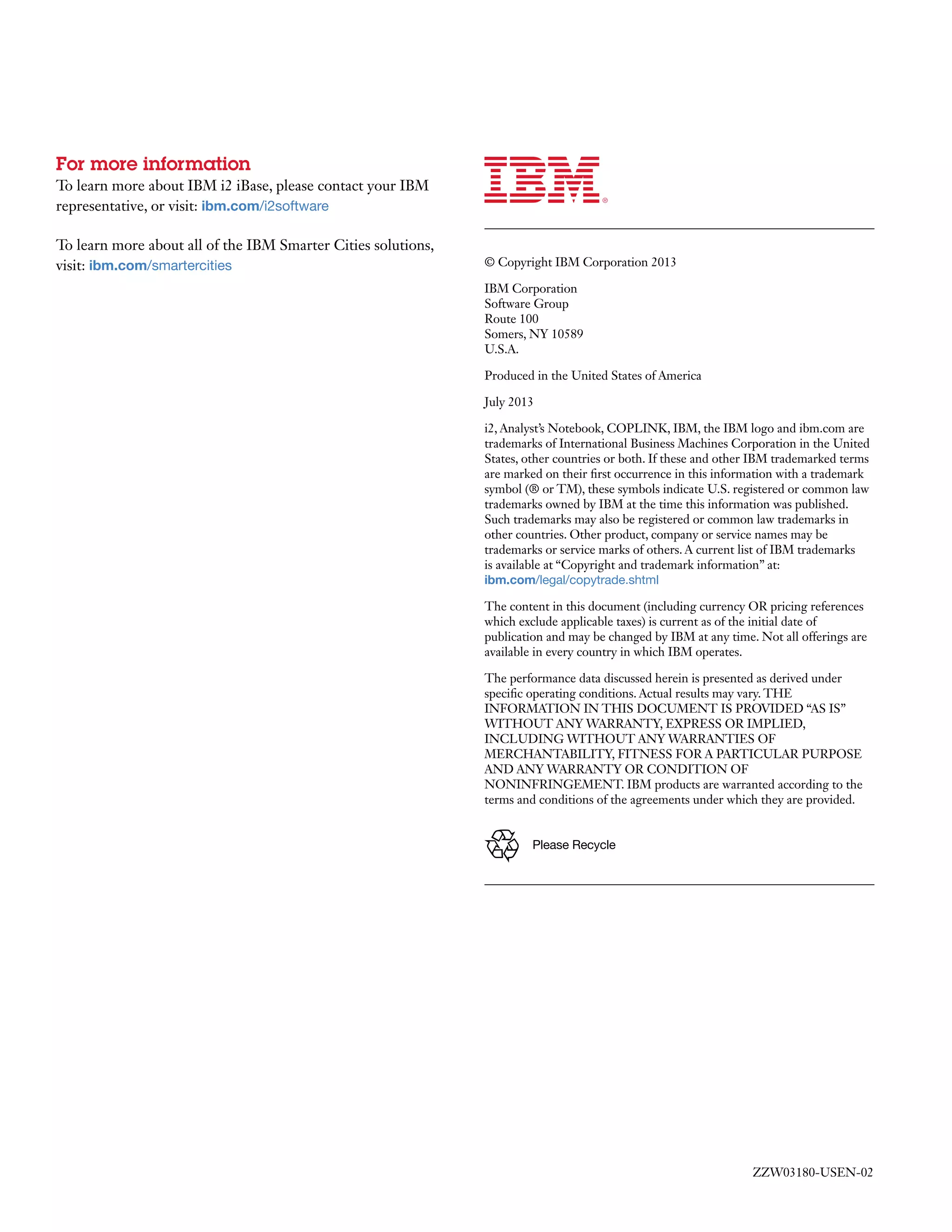Ibm i2 ibase | PDF