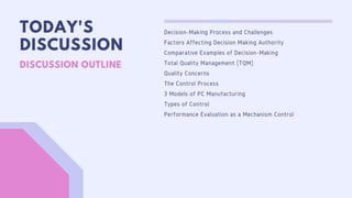 IBM 536 CH 11 MANAGEMENT DECISION AND CONTROL | PPTX