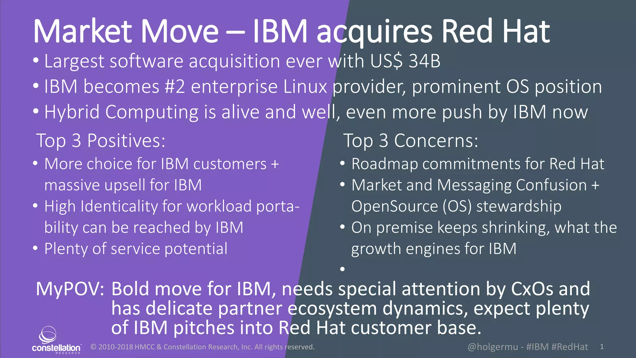 IBM acquires Red Hat - A bold move for hybrid Cloud and PaaS | PDF