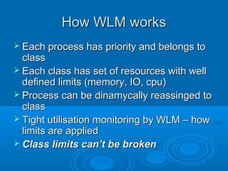 Ibm aix wlm idea | PPT
