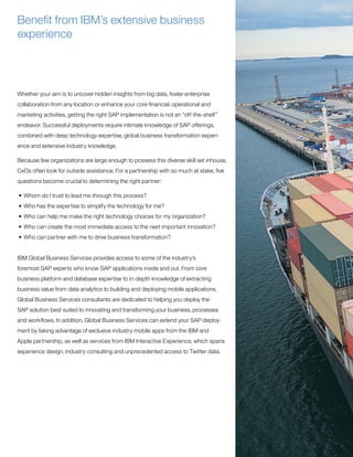 The IBM and SAP Partnership | PDF