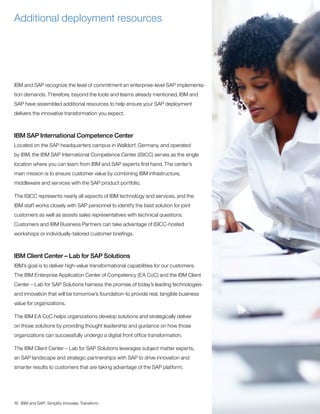 The IBM and SAP Partnership | PDF