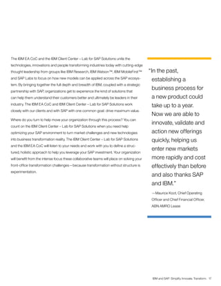 The IBM and SAP Partnership | PDF