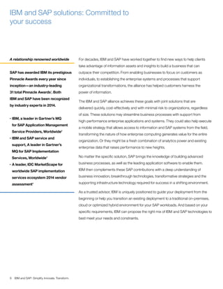 The IBM and SAP Partnership | PDF