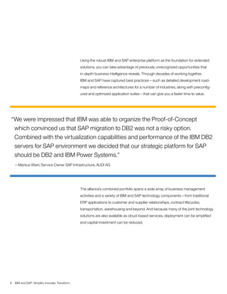 The IBM and SAP Partnership | PDF
