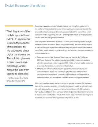 The IBM and SAP Partnership | PDF