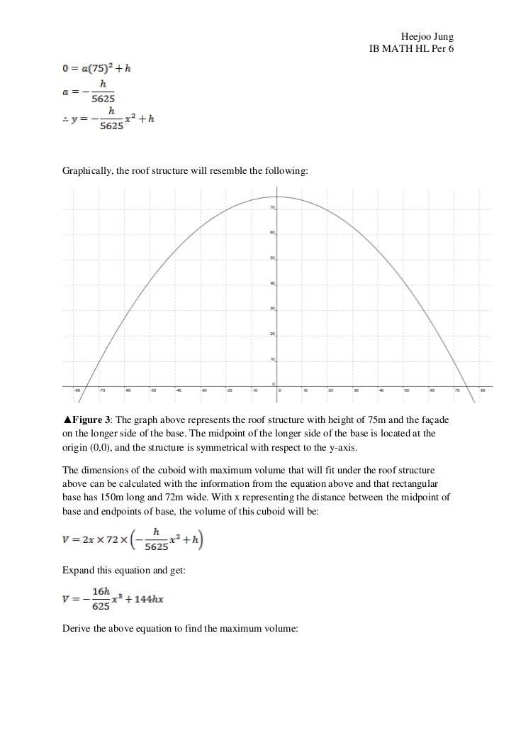 IB math HL IA modeling a functional building