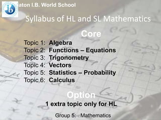 IB Diploma: Group 5 mathematics | PPTX