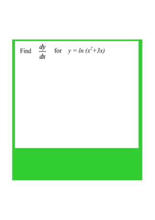 Ib maths sl chain rule | PDF
